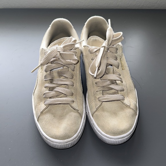 Puma | Shoes | Puma Suede Cream Sneakers | Poshmark